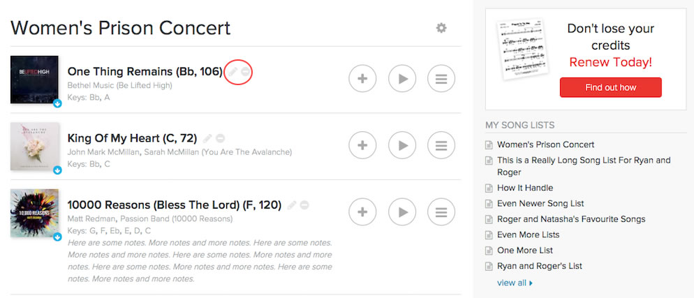 Introducing Song Lists | PraiseCharts
