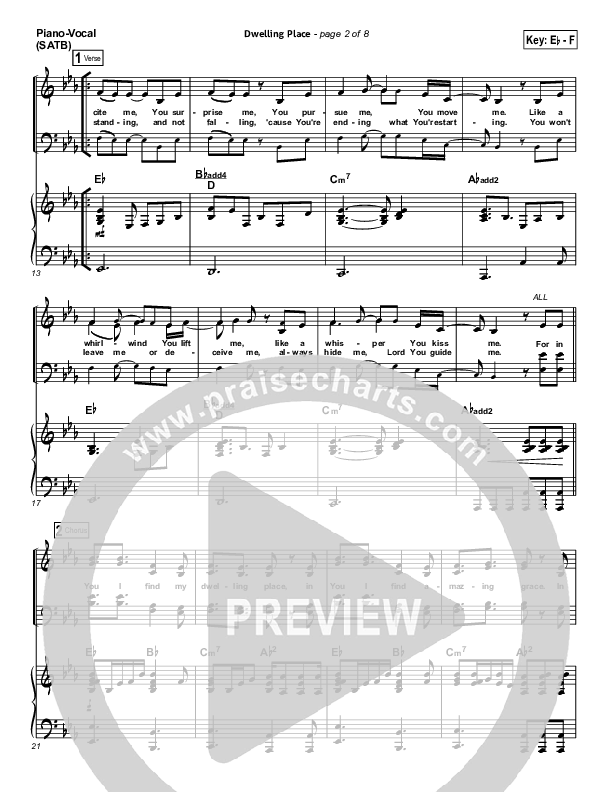Dwelling Place Sheet Music PDF (Gateway Worship) - PraiseCharts