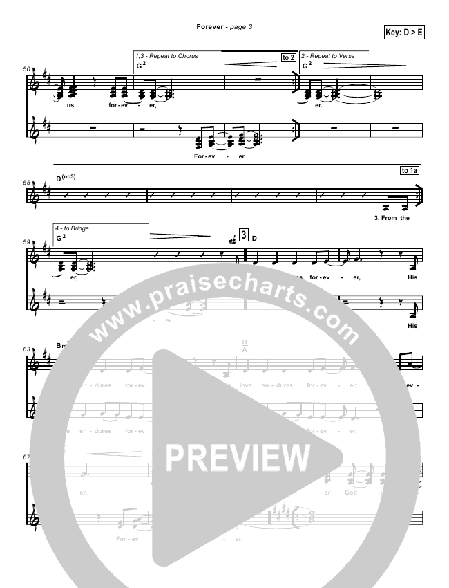 Forever Sheet Music (Chris Tomlin) - PraiseCharts