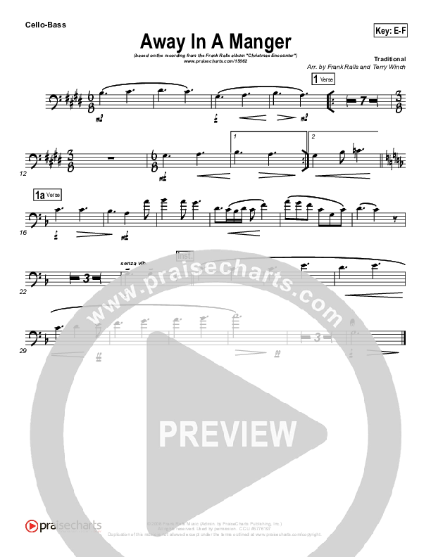 Away In A Manger (Frank Ralls) - PraiseCharts