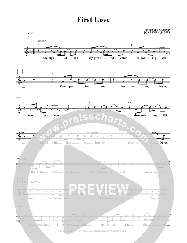 First Love (ALM:uk) - PraiseCharts