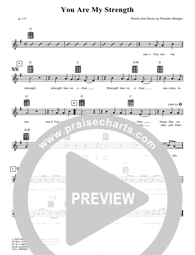 You Are My Strength Orchestration (Hillsong Worship) - PraiseCharts