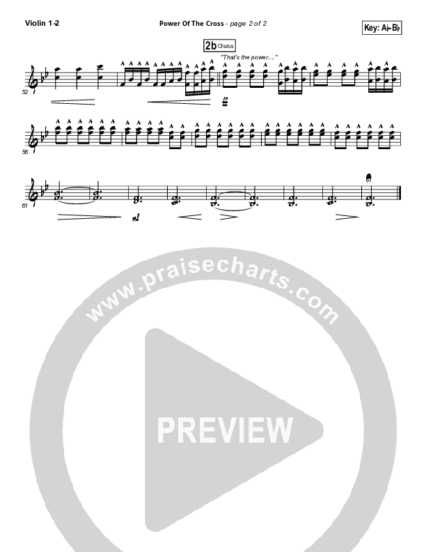 Power Of The Cross Violin Sheet Music PDF (Natalie Grant) - PraiseCharts