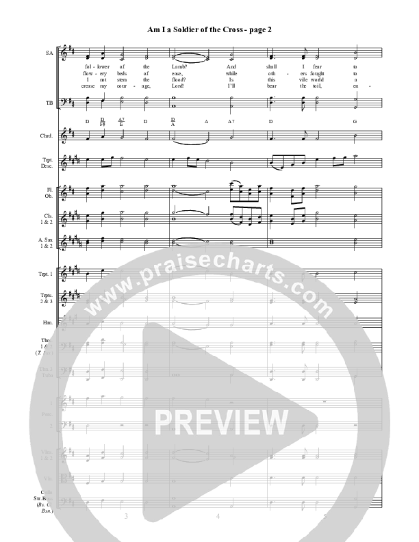 Am I A Soldier Of The Cross Orchestration () - PraiseCharts