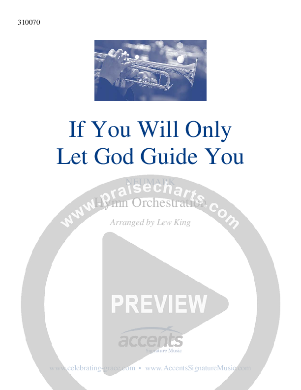 If You Will Only Let God Guide You () - PraiseCharts