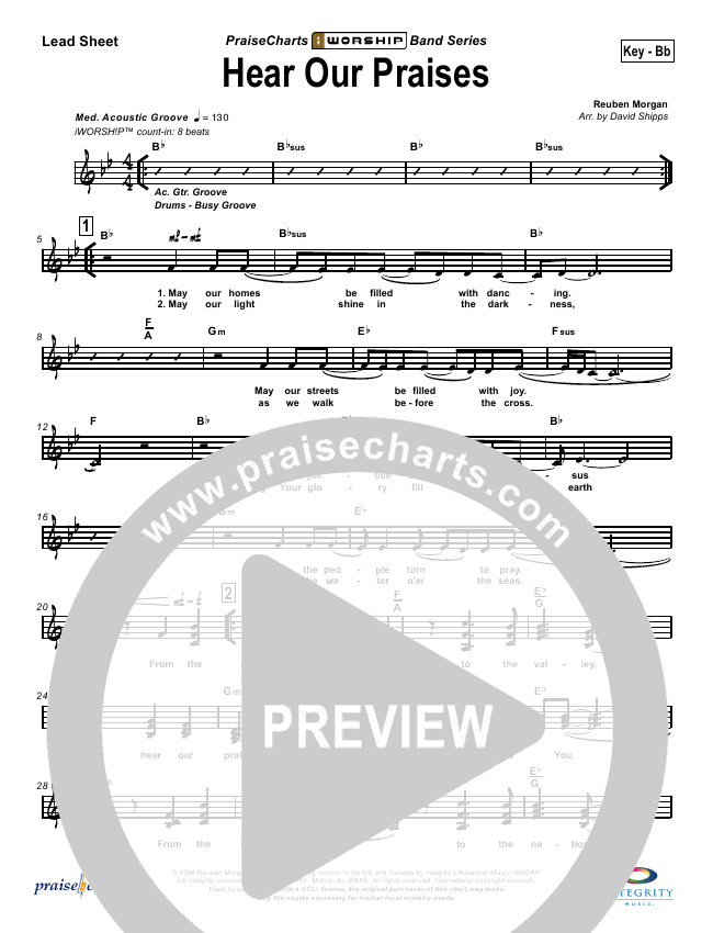 Hear Our Praises Sheet Music PDF (Hillsong Worship) - PraiseCharts