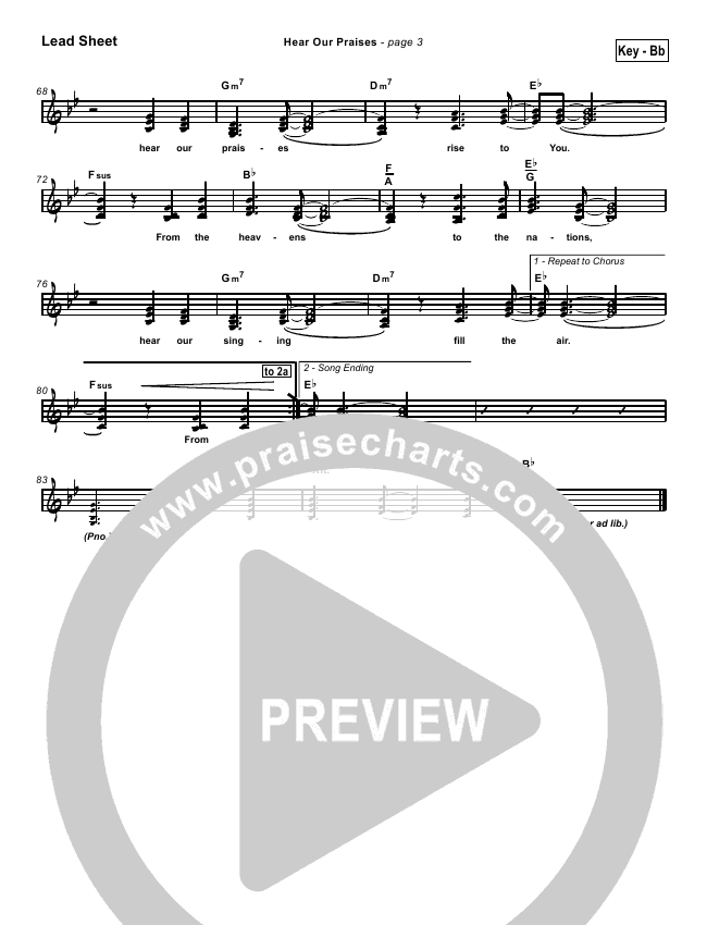 Hear Our Praises Sheet Music PDF (Hillsong Worship) - PraiseCharts