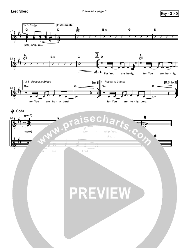 Blessed Sheet Music (Hillsong Worship) - PraiseCharts