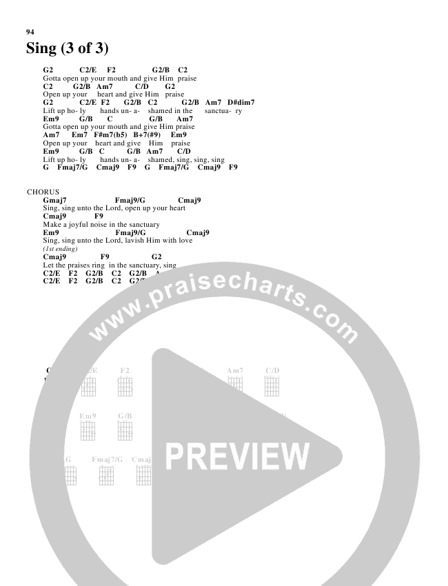 Sing Chords PDF (Travis Cottrell) - PraiseCharts