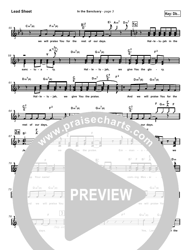 In The Sanctuary Sheet Music PDF (Kurt Carr) - PraiseCharts