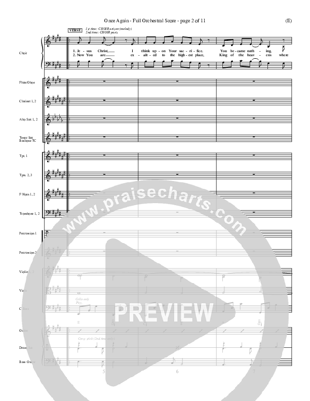 Once Again Orchestration Matt Redman Praisecharts