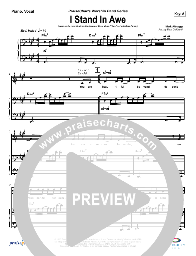 I Stand In Awe Sheet Music (New Life Worship) - PraiseCharts