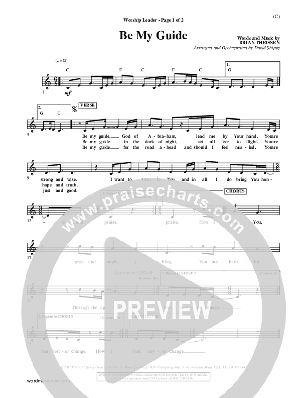 Be My Guide (Brian Doerksen) - PraiseCharts