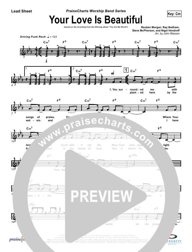 Your Love Is Beautiful Sheet Music (Hillsong Worship) - PraiseCharts