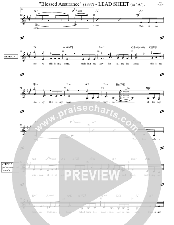Blessed Assurance Sheet Music PDF (Ric Flauding) - PraiseCharts