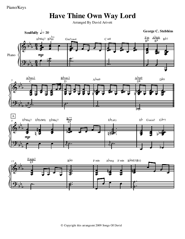 Have Thine Own Way Lord Sheet Music PDF (David Arivett) - PraiseCharts