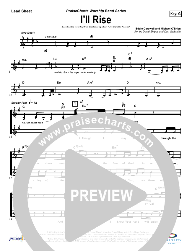 I'll Rise Sheet Music PDF (Newsong) - PraiseCharts