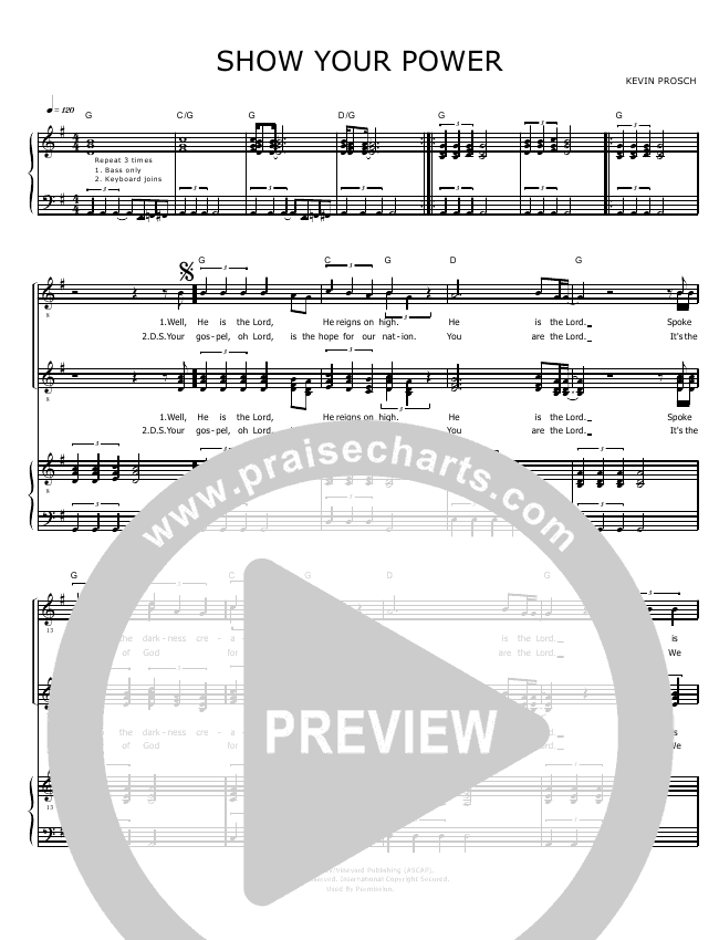 Show Your Power Sheet Music PDF (Terry Butler) - PraiseCharts