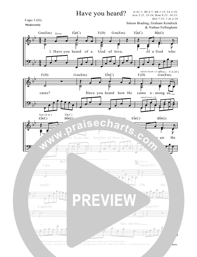 Have You Heard Sheet Music PDF (Graham Kendrick) - PraiseCharts