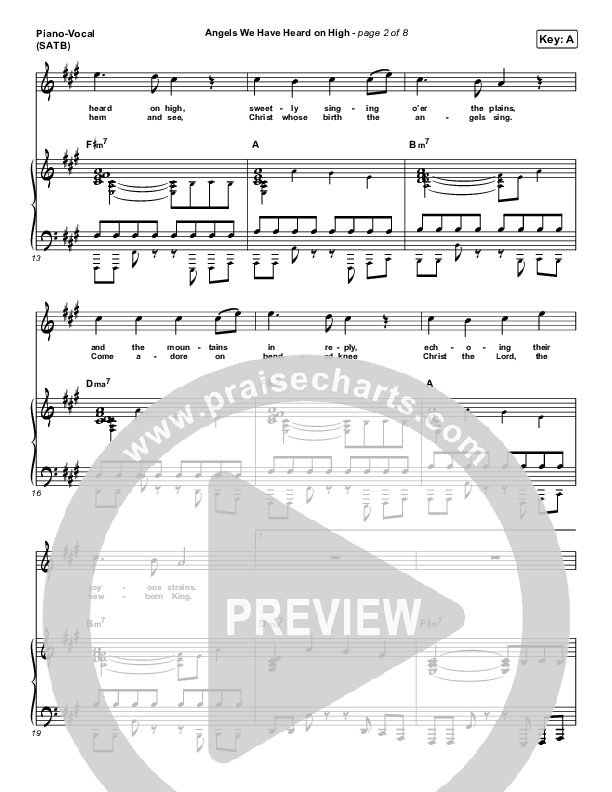 Angels We Have Heard On High Sheet Music PDF (Elevation Worship ...