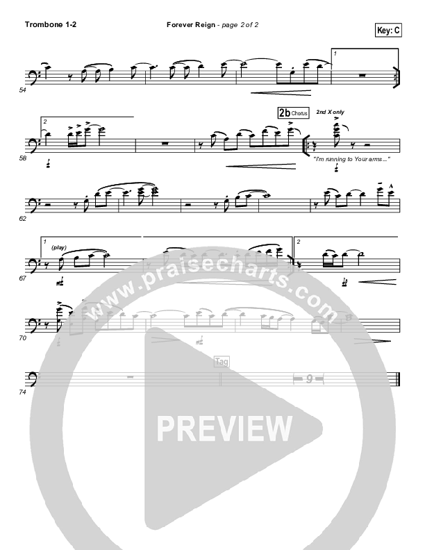Forever Reign Choral Anthem Satb Trombone Sheet Music Pdf Hillsong