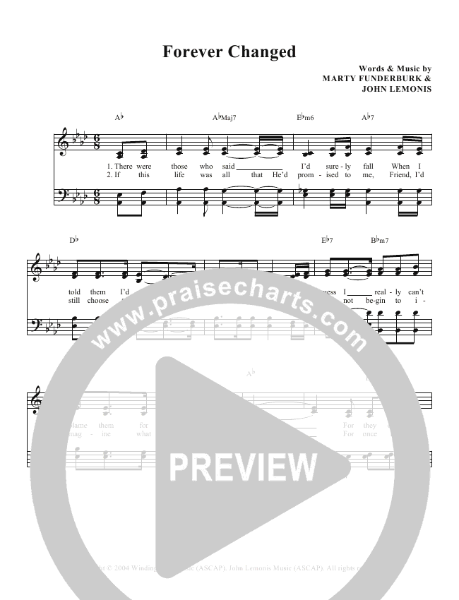 Forever Changed Sheet Music (The Kingdom Heirs) - PraiseCharts