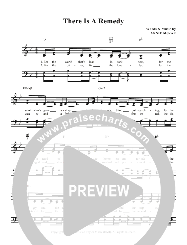 There Is A Remedy Sheet Music PDF (The McRaes) - PraiseCharts