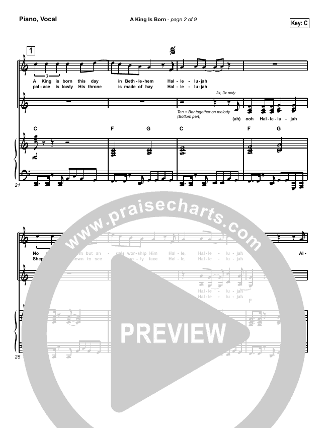 A King is Born Sheet Music PDF (Tom Inglis) - PraiseCharts