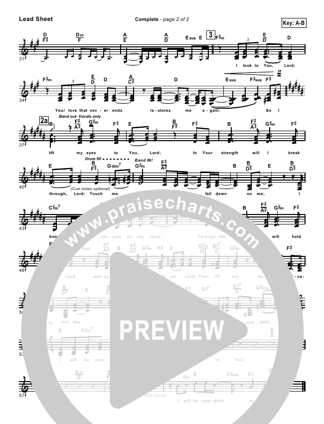 Complete Sheet Music PDF (Parachute Band) - PraiseCharts