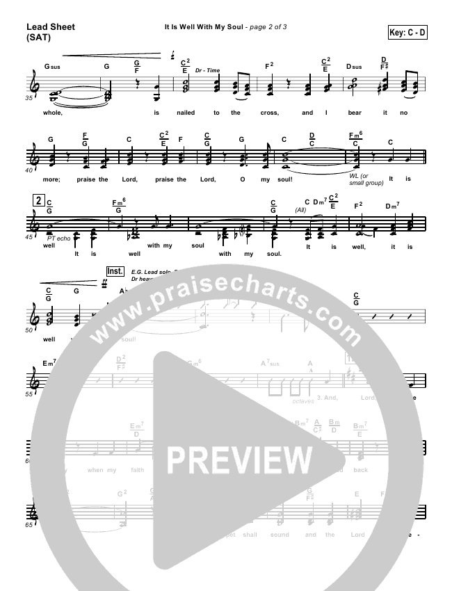 It Is Well With My Soul Sheet Music (PraiseCharts Band) - PraiseCharts
