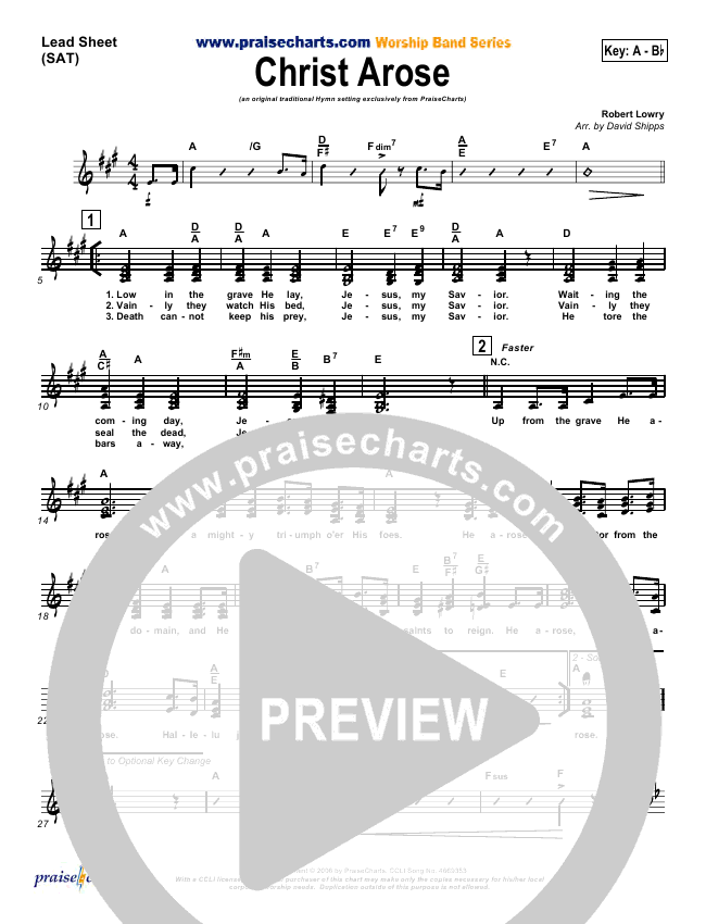 Christ Arose Sheet Music PDF (PraiseCharts / Traditional Hymn) - PraiseCharts