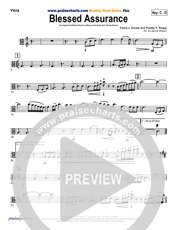Blessed Assurance Viola Sheet Music Pdf Traditional Hymn