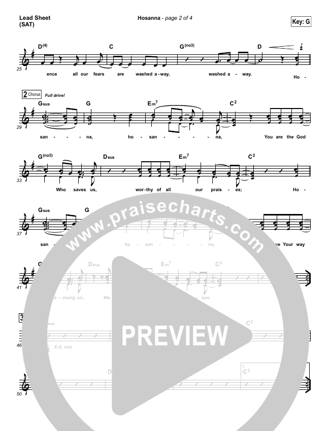 Hosanna (Praise Is Rising) Sheet Music PDF (Paul Baloche) - PraiseCharts