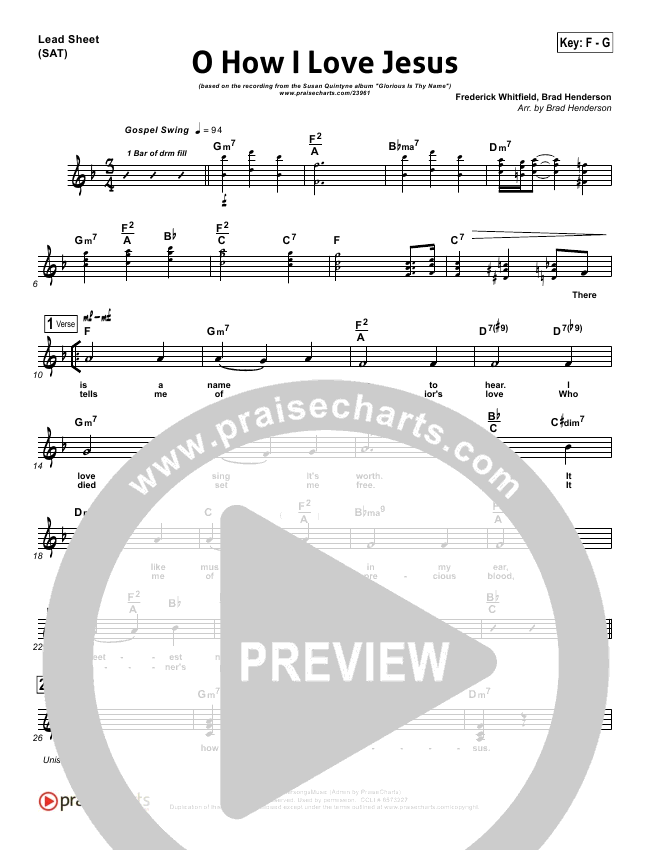 Oh How I Love Jesus Sheet Music PDF (Susan Quintyne) - PraiseCharts