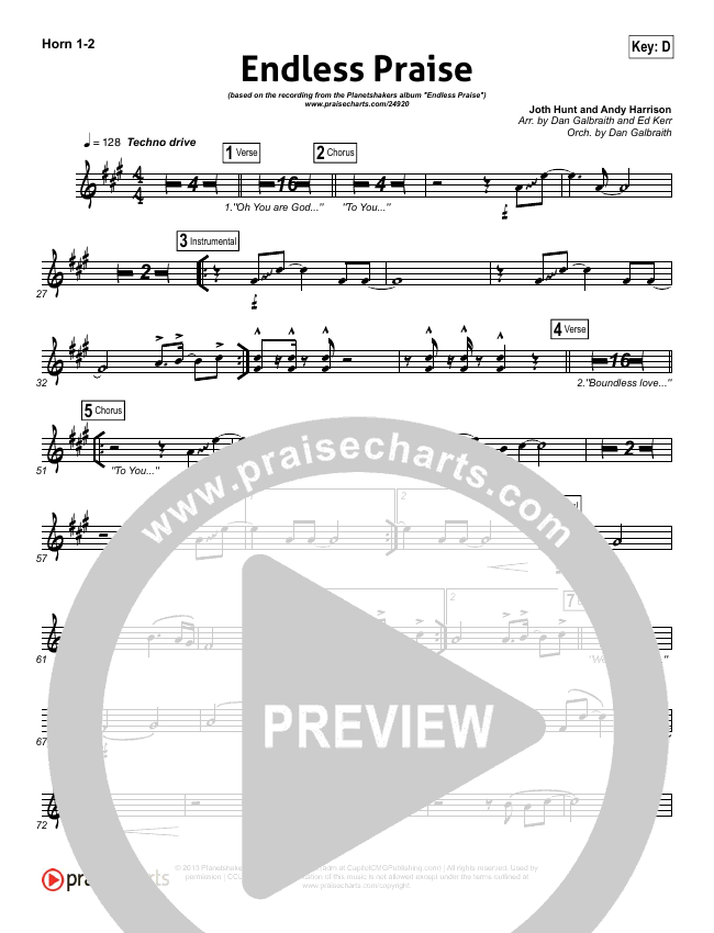 Endless Praise Sheet Music PDF (Planetshakers) - PraiseCharts
