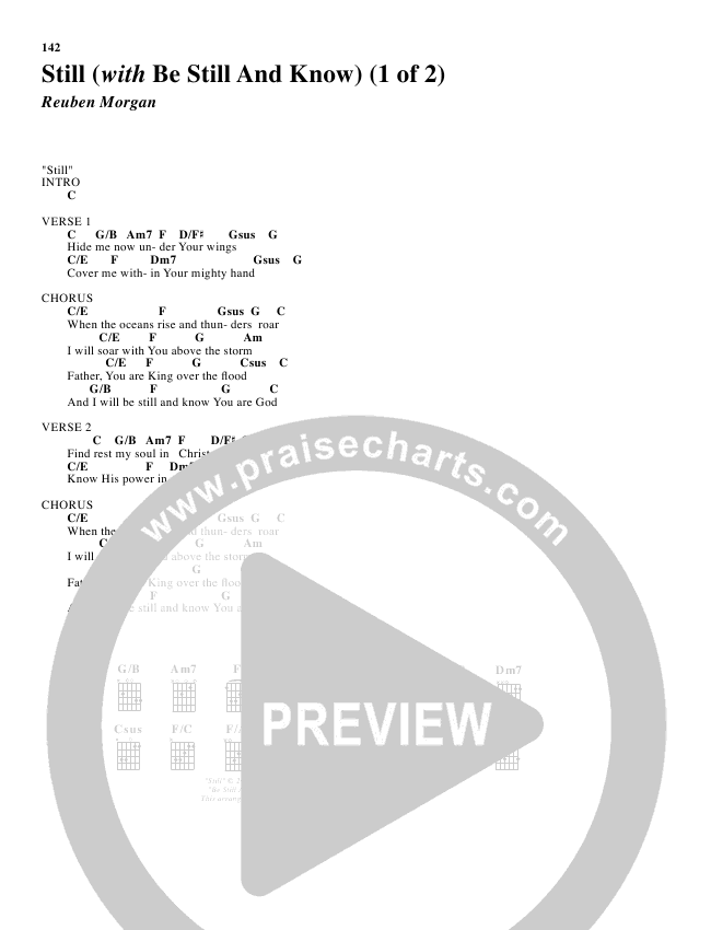 Still Chords PDF (Don Moen) - PraiseCharts