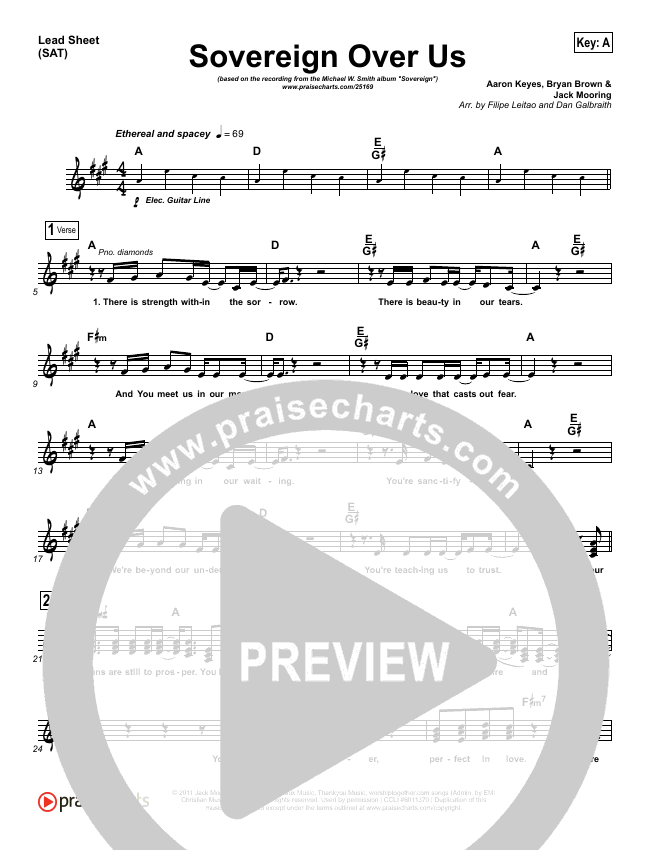 Sovereign Over Us Sheet Music PDF (Michael W. Smith) - PraiseCharts