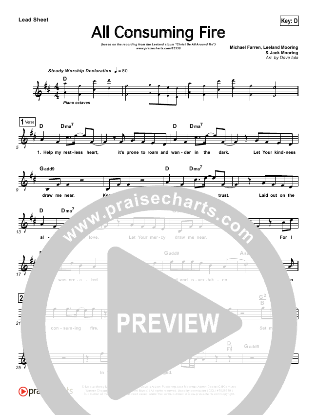 All Consuming Fire Sheet Music (Leeland) - PraiseCharts