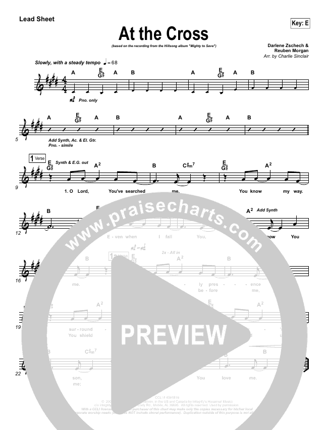 At The Cross Sheet Music PDF (Hillsong Worship) - PraiseCharts