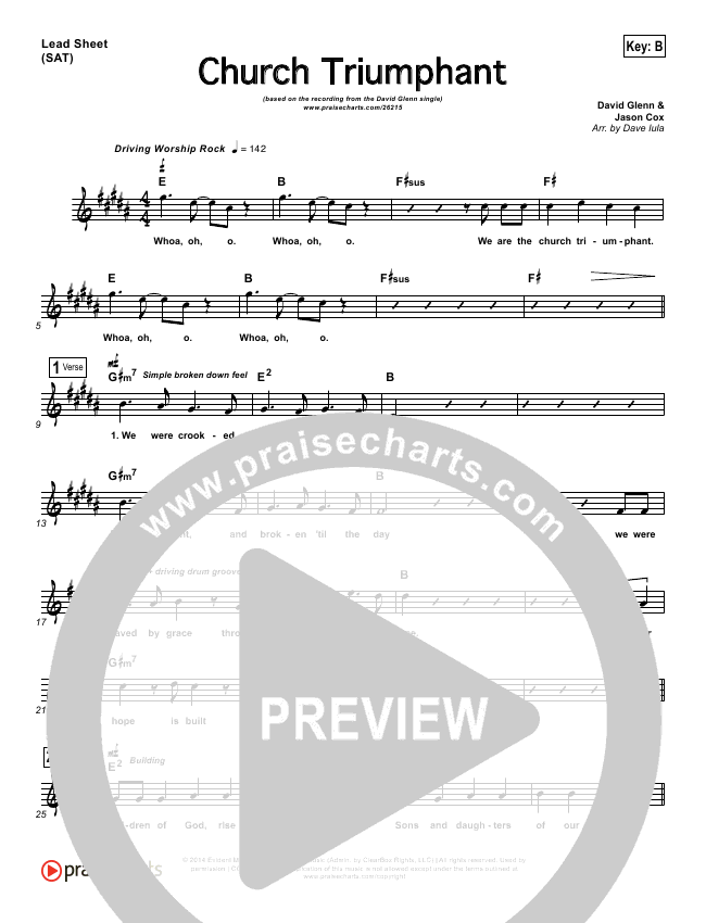 Church Triumphant Sheet Music PDF (David Glenn) - PraiseCharts