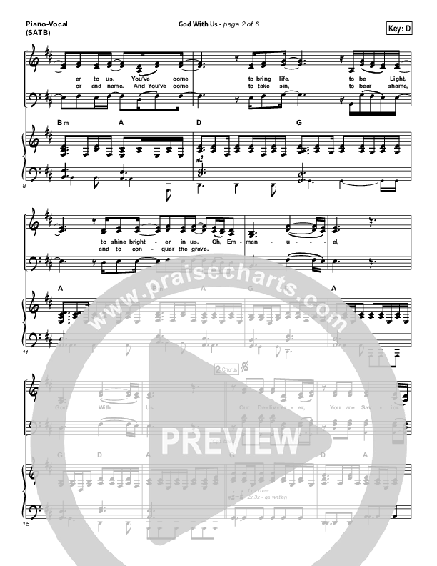 God With Us Choral Anthem Satb Sheet Music Pdf All Sons And Daughters