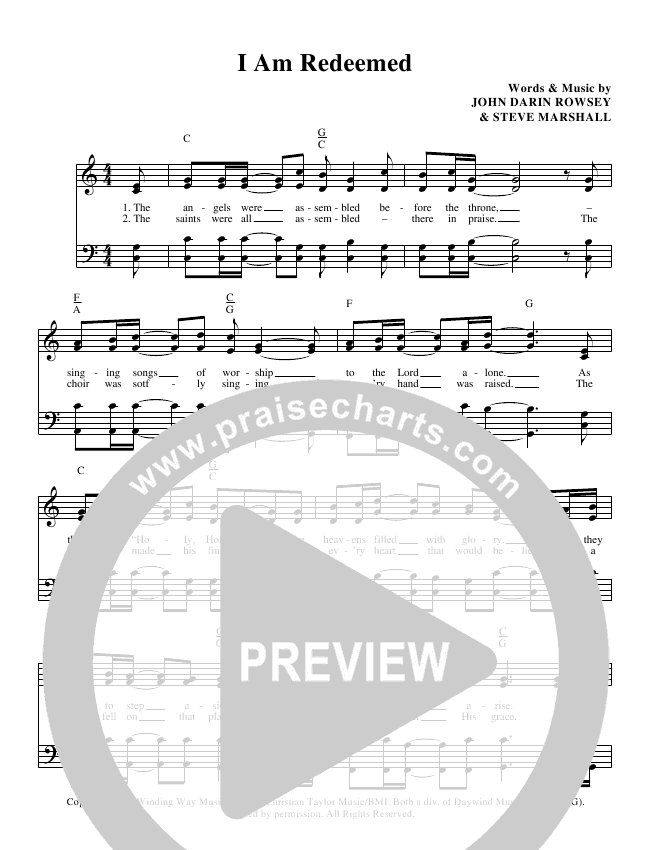 I Am Redeemed Sheet Music PDF (Brian Free & Assurance) - PraiseCharts
