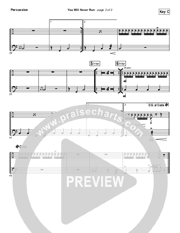 You Will Never Run Percussion Sheet Music Pdf Rend Collective