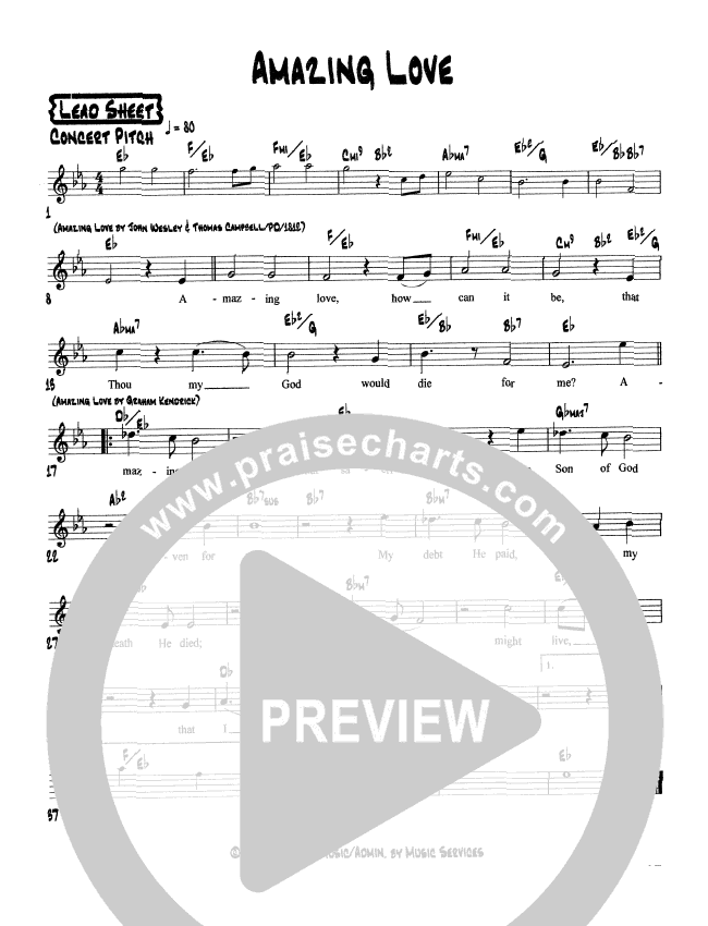 Amazing Love Sheet Music PDF (Martha Munizzi) - PraiseCharts
