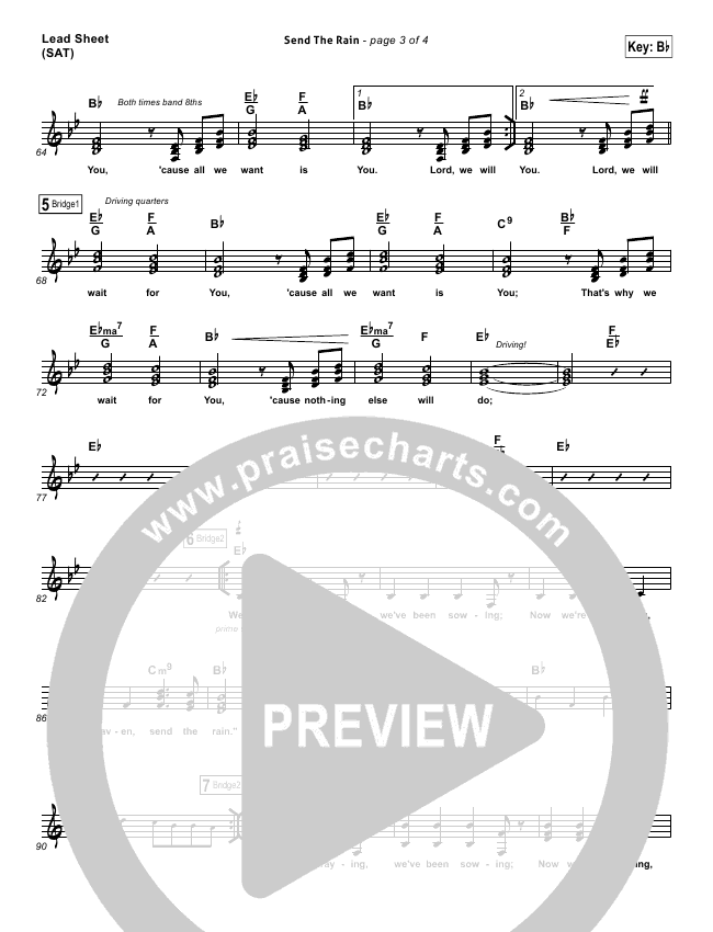 Send The Rain Sheet Music (William McDowell) - PraiseCharts