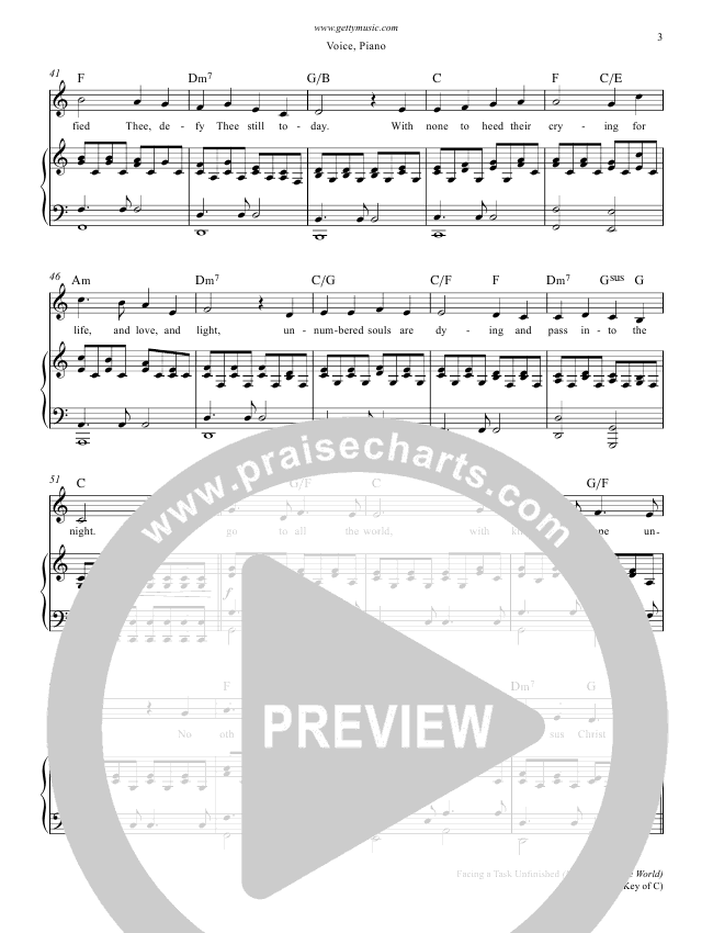 Facing A Task Unfinished (Version 1) Sheet Music PDF (Keith & Kristyn ...