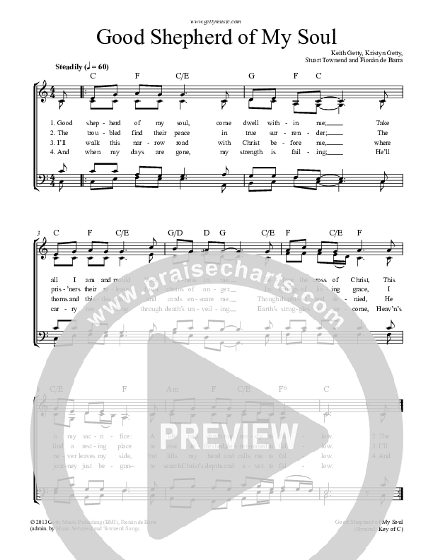 Good Shepherd Of My Soul Sheet Music PDF (Keith & Kristyn Getty ...