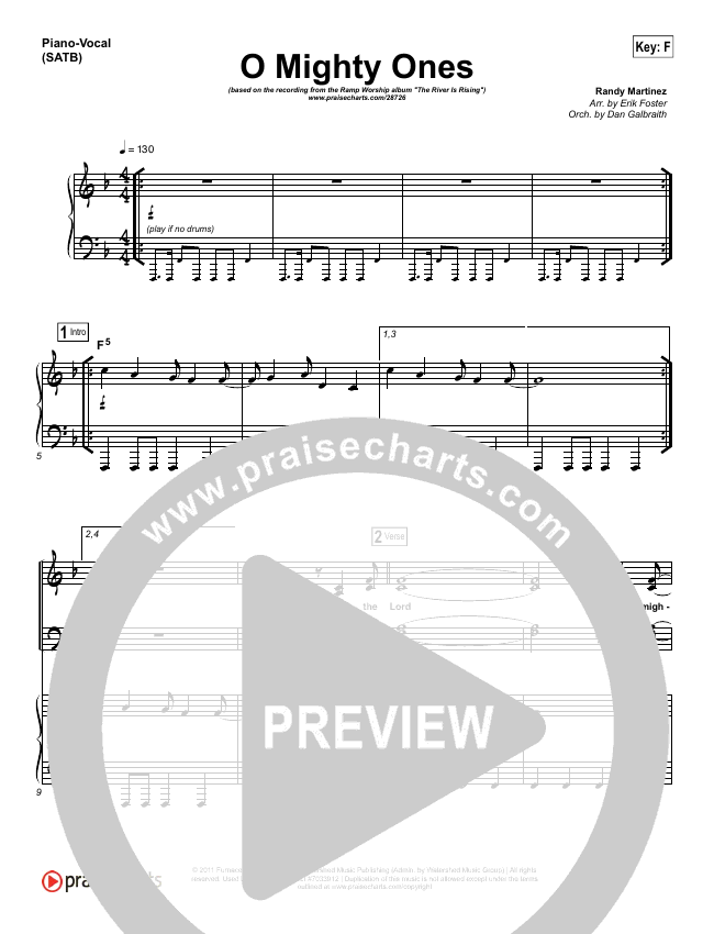 O Mighty Ones Sheet Music (Ramp Worship) - PraiseCharts