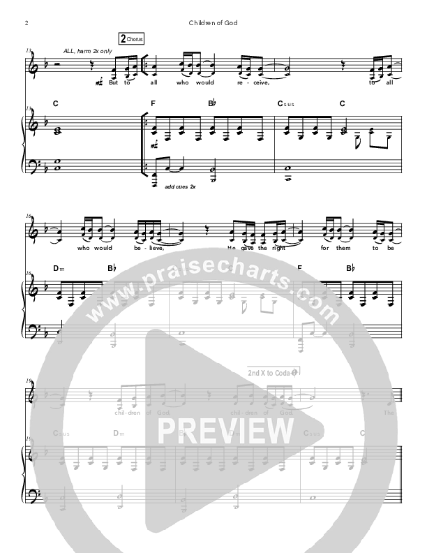 Children Of God Sheet Music PDF (Doorpost Songs / Dave and Jess Ray ...