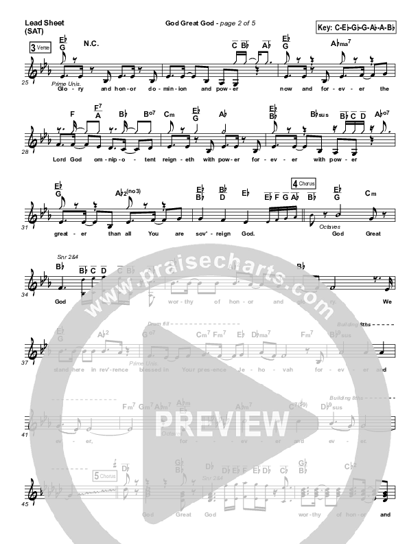 God Great God Sheet Music PDF (Kurt Carr) - PraiseCharts